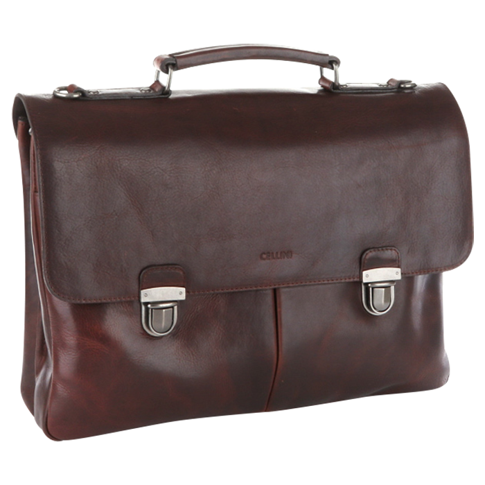 Cellini Woodridge 2 Division Flap Over Briefcase — Inddist