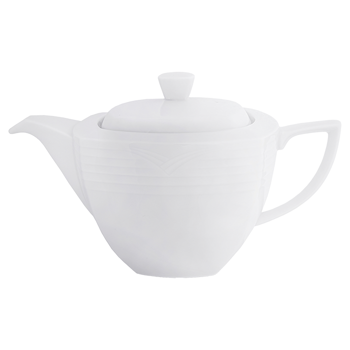 Arctic White Square Tea Pot — Inddist
