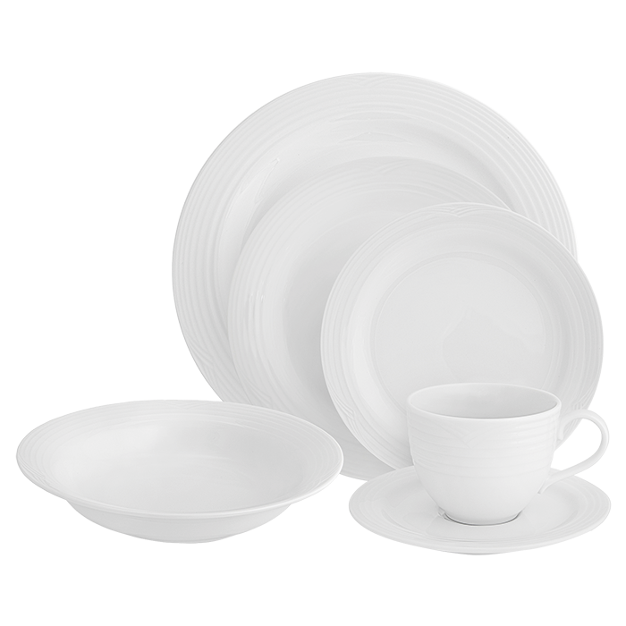 Arctic White 36 Piece Dinner Set — Inddist